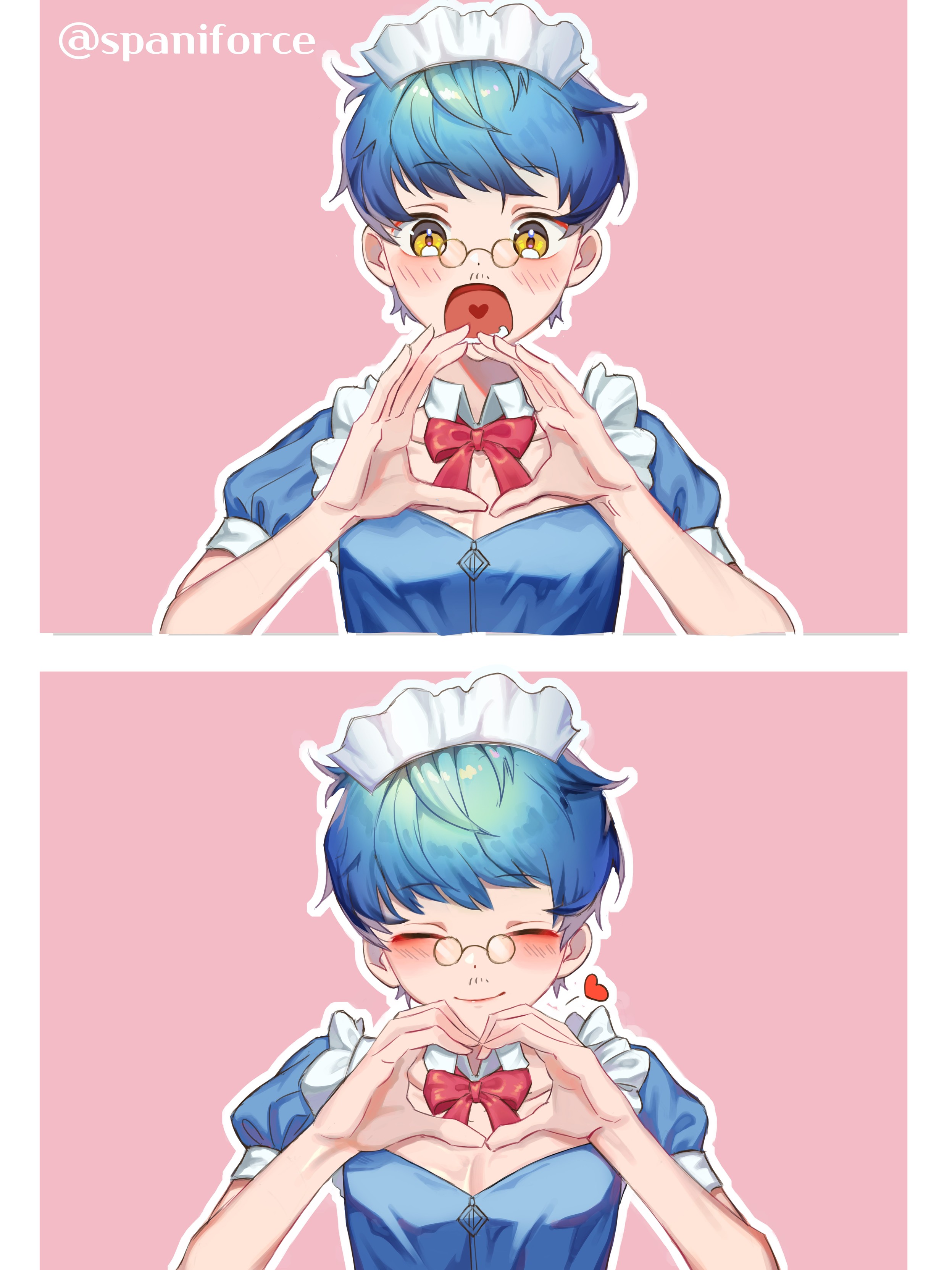 :ff14_bluemage: 키키룬마틴냠냠이: "트위터의 @ spaniforce 계정의 트레틀을 사용해서 메이드 마틴 그렸습니다 ...